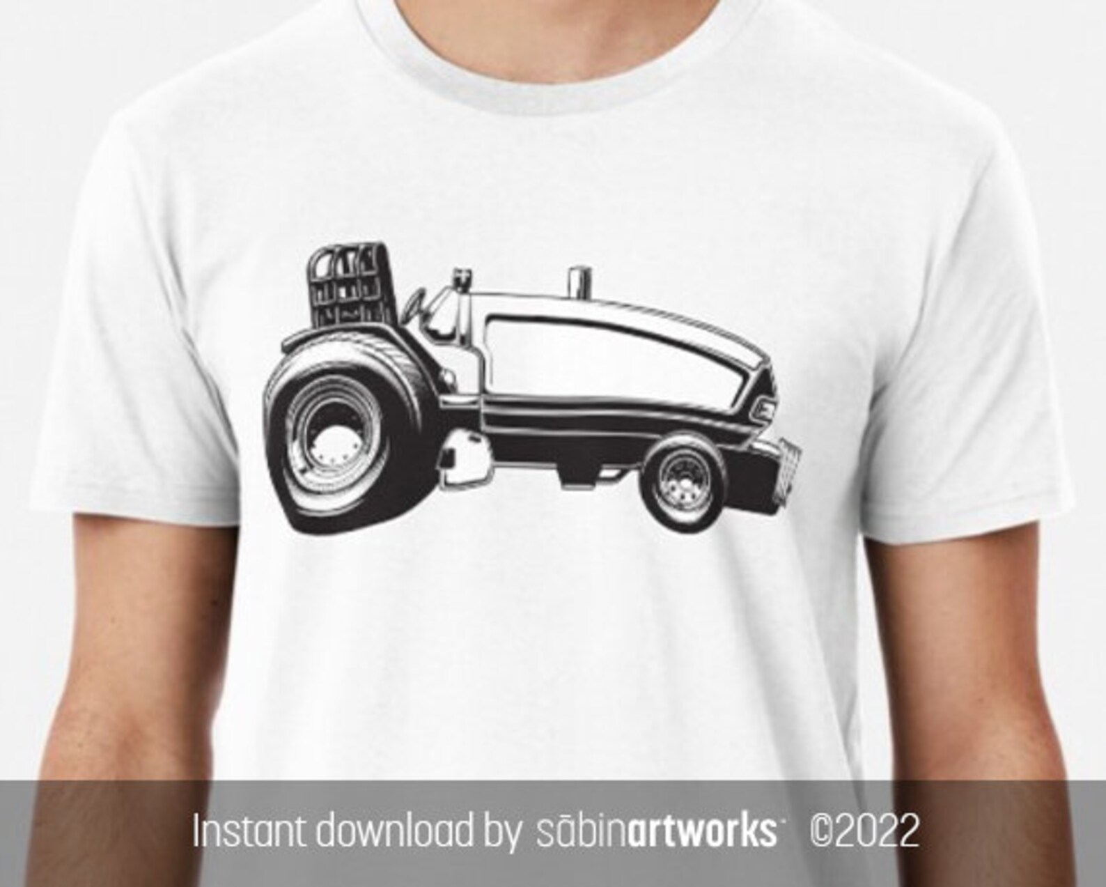 Tractor Illustration, Competitive Tractor Pull, Race Tractor Drawing ...