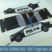 3D Police Car Paper Toy Model, Black & White Cut Out (PDF Download) - Etsy