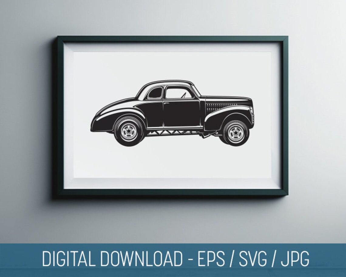 Studebaker Gasser SVG, Hot-rod JPG, Gasser EPS, Hot Rod Racer ...