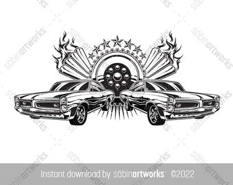 GTO 1967 Silhouette Vector File - Etsy