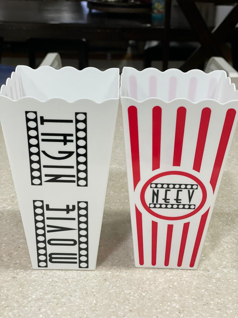 Personalized Popcorn Bowl Popcorn Tub Party Favors Family - Etsy