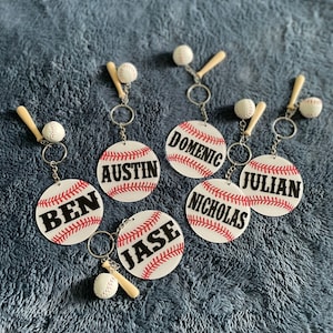 Personalized Baseball Keychain /gift for Baseball Player/ Baseball Gift ...