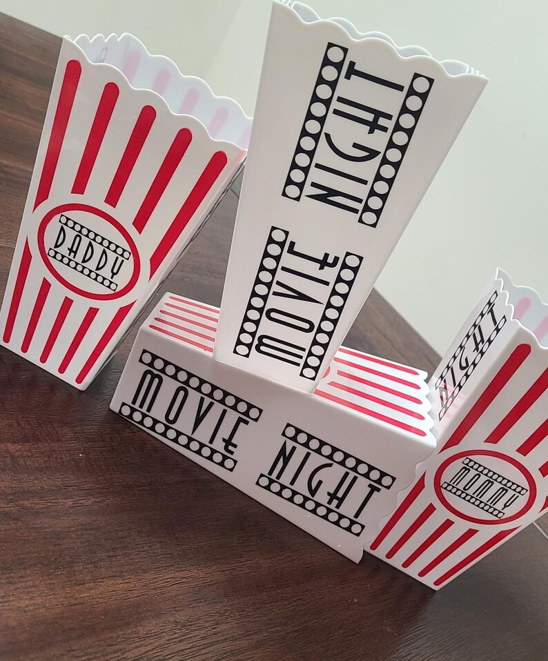 Personalized Popcorn Bowl Popcorn Tub Party Favors Family - Etsy
