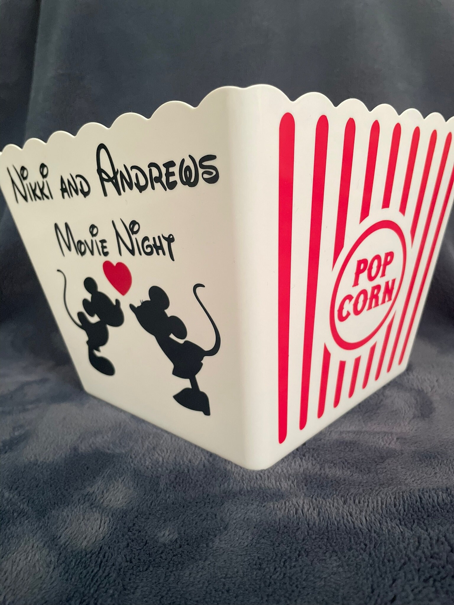 Personalized Popcorn Bowl Popcorn Tub Party Favors Family Gifts Custom ...