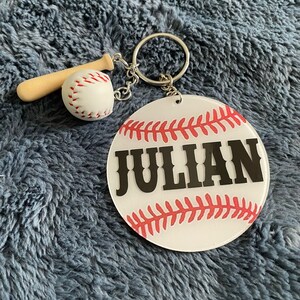Personalized Baseball Keychain /gift for Baseball Player/ Baseball Gift ...