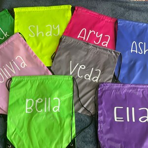 Custom Drawstring Bags, Personalized Name Drawstring Backpack ...