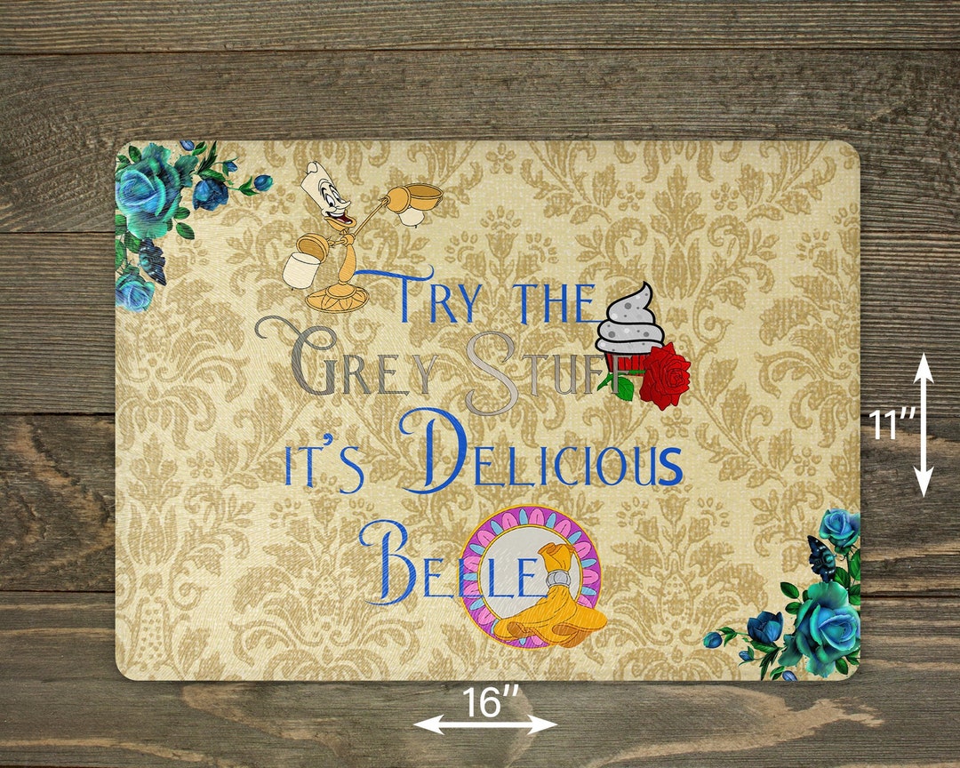 Personalized Try the Grey Stuff, Beauty and the Beast Tempered Glass ...