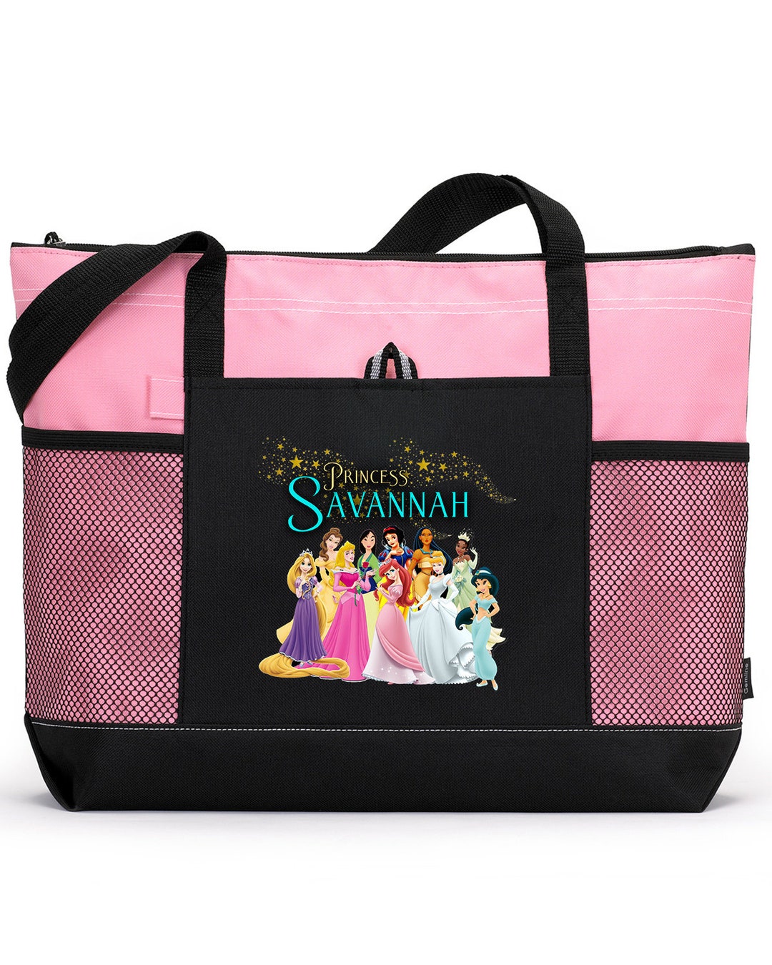 Personalized Disney Princess Tote Bag, Available in 7 Colors - Etsy