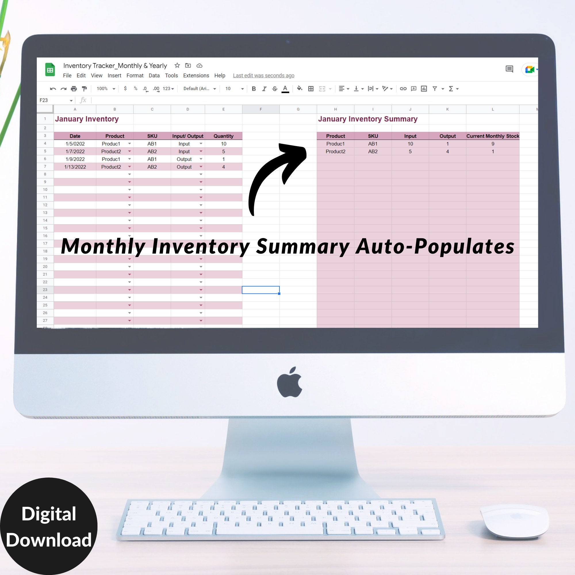 Inventory Google Sheets, Inventory Management, Inventory Tracker for ...