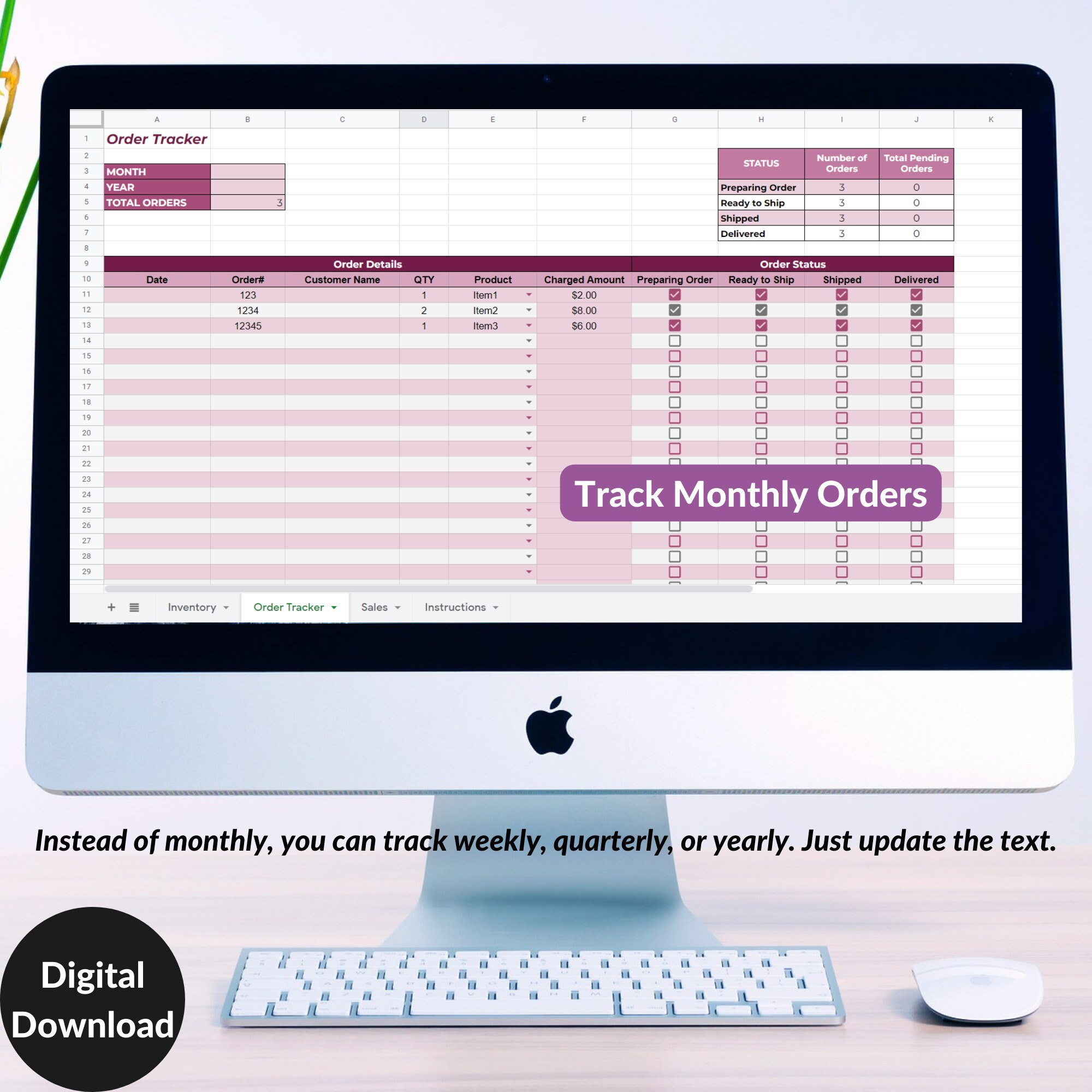 Simple Inventory Management System, Business Order Status Tracker ...