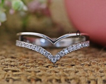 Chevron Wedding Band - Etsy