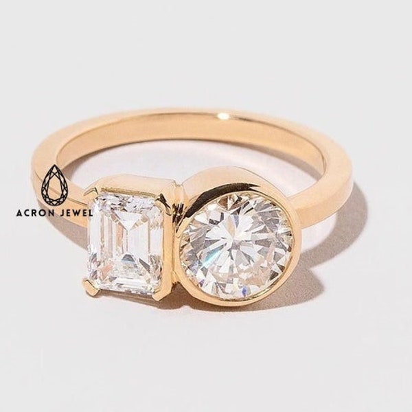 Two Stone Ring - Etsy