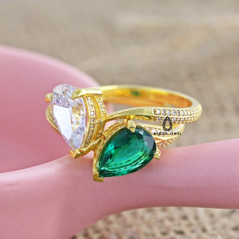 Anillo Toi Et Moi Megan Fox Anillo de diamantes de compromiso - Etsy España