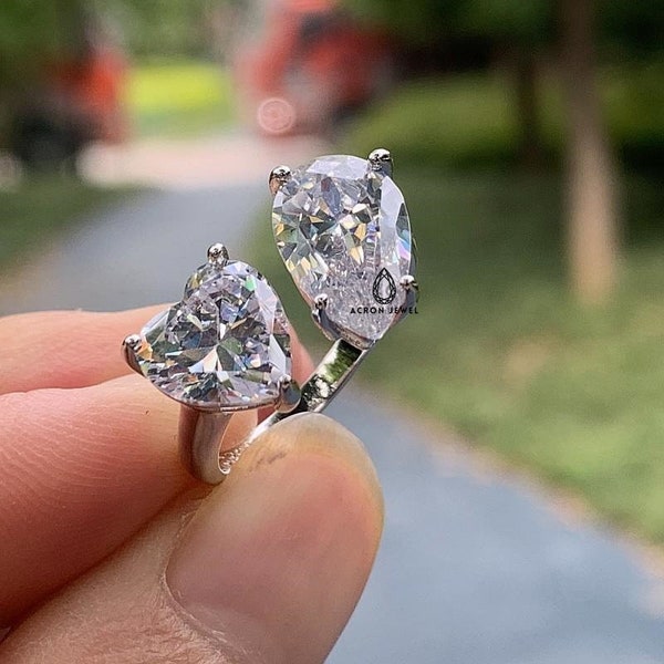 Two Stone Ring - Etsy