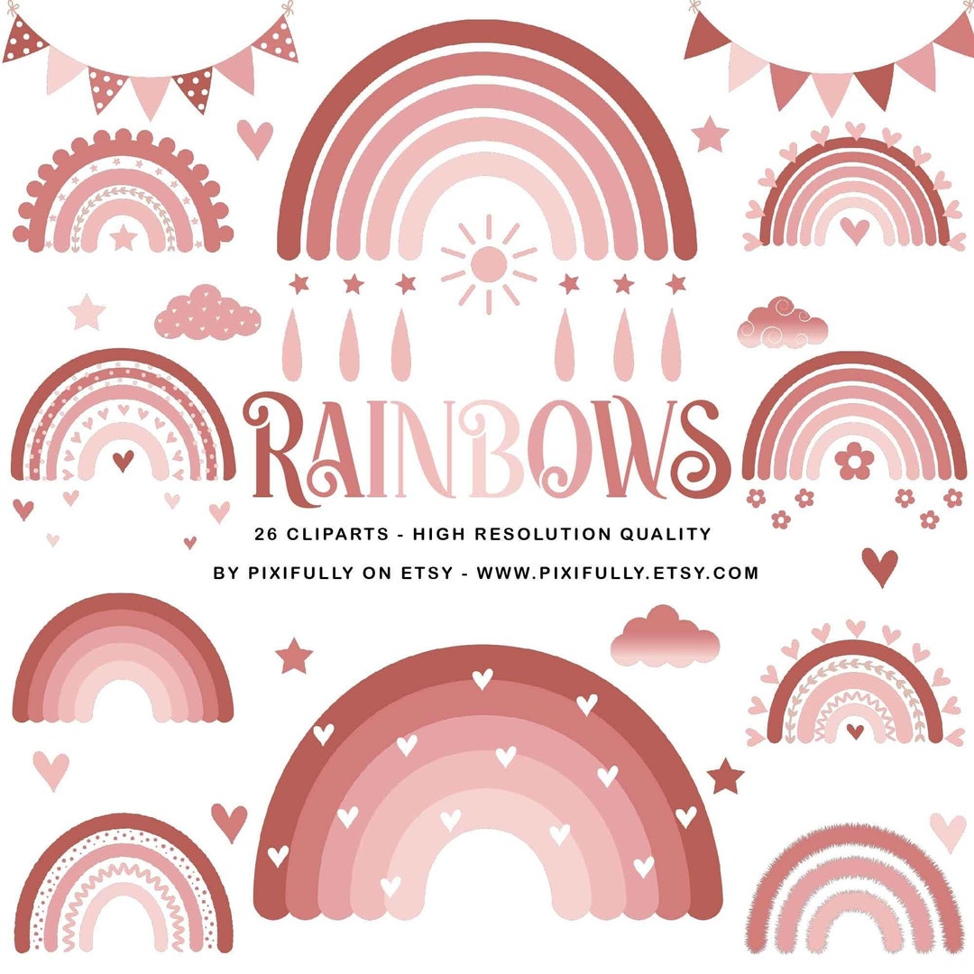 Boho Rainbows Png Boho Rainbow Png Boho Rainbow Clip Art Boho - Etsy