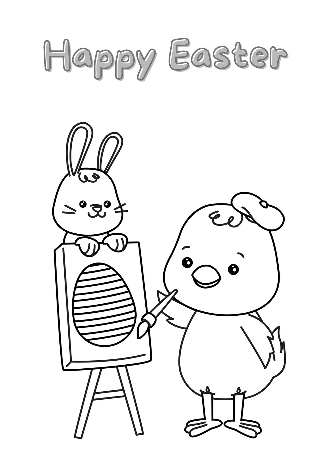 Easter Coloring Worksheets - Etsy