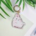 Tabby White Cat Pet Acrylic Keychain Kawaii Chibi Key Charm Neko Kitty ...