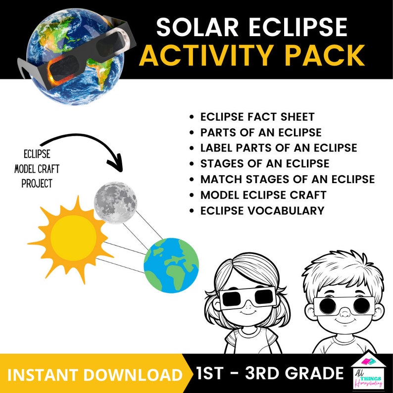 Eclipse Explorer: A Solar Eclipse Adventure Activity Pack - Etsy