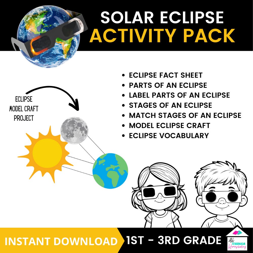 Eclipse Explorer: A Solar Eclipse Adventure Activity Pack - Etsy