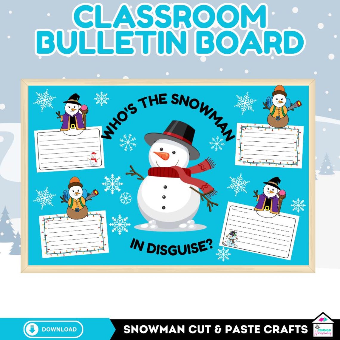 Winter Writing Activity | Disguise a Snowman Craft | Christmas Creative ...