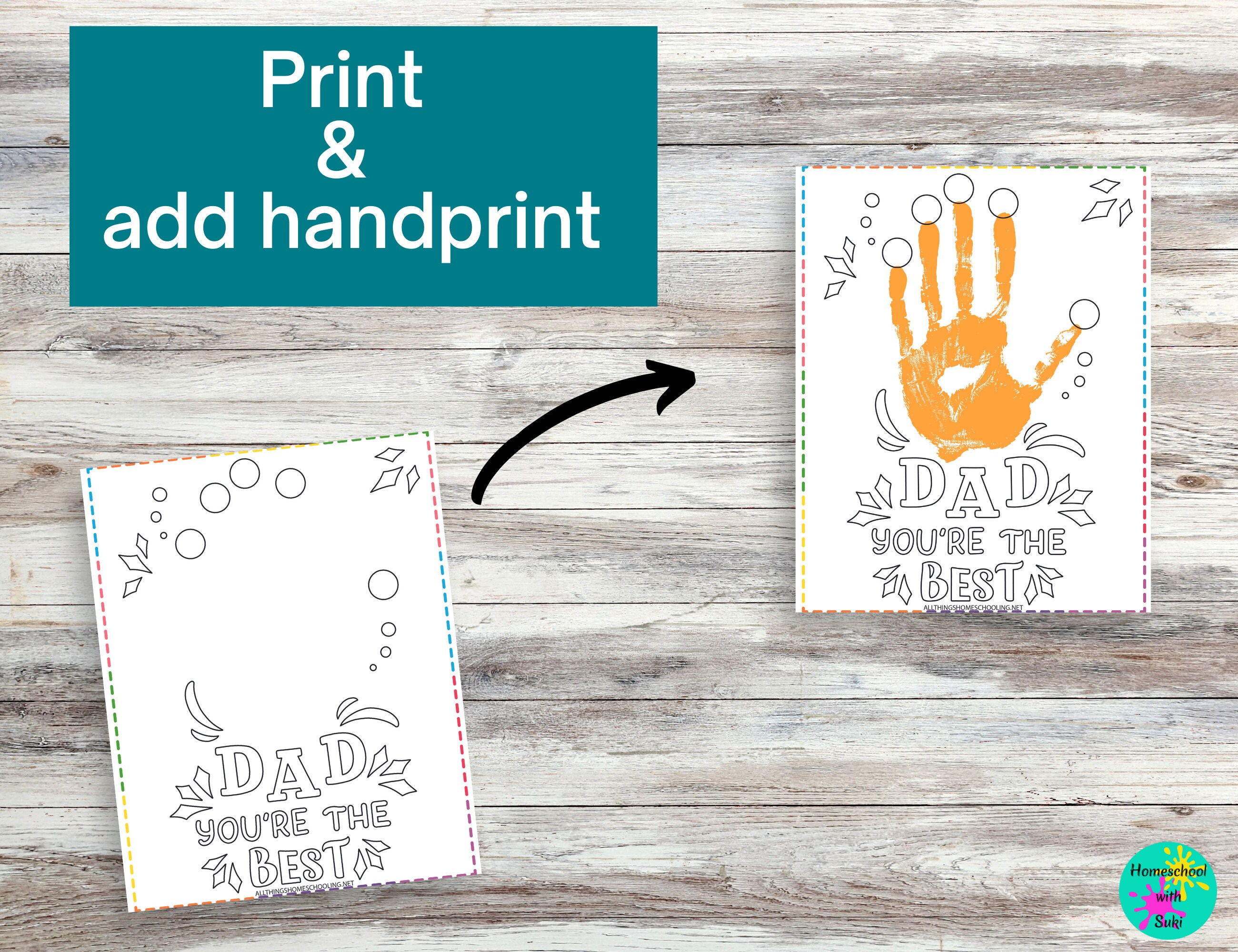 10 Fathers Day Handprint Craft Bundle, Gift for Dad, First Fathers Day ...