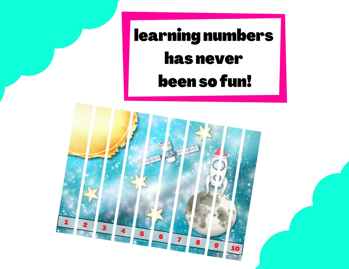 Space Number Sequence & Skip Counting Math Puzzles Bundle - Etsy