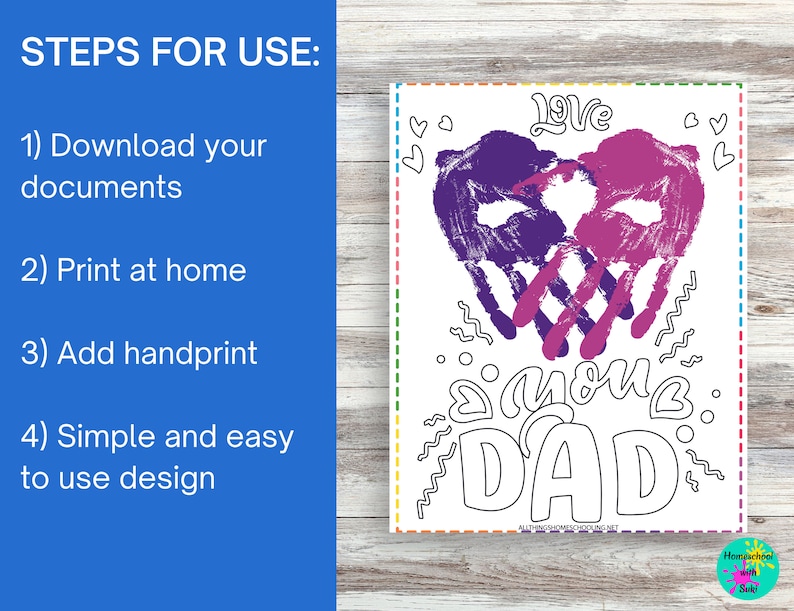 10 Fathers Day Handprint Craft Bundle, Gift for Dad, First Fathers Day ...