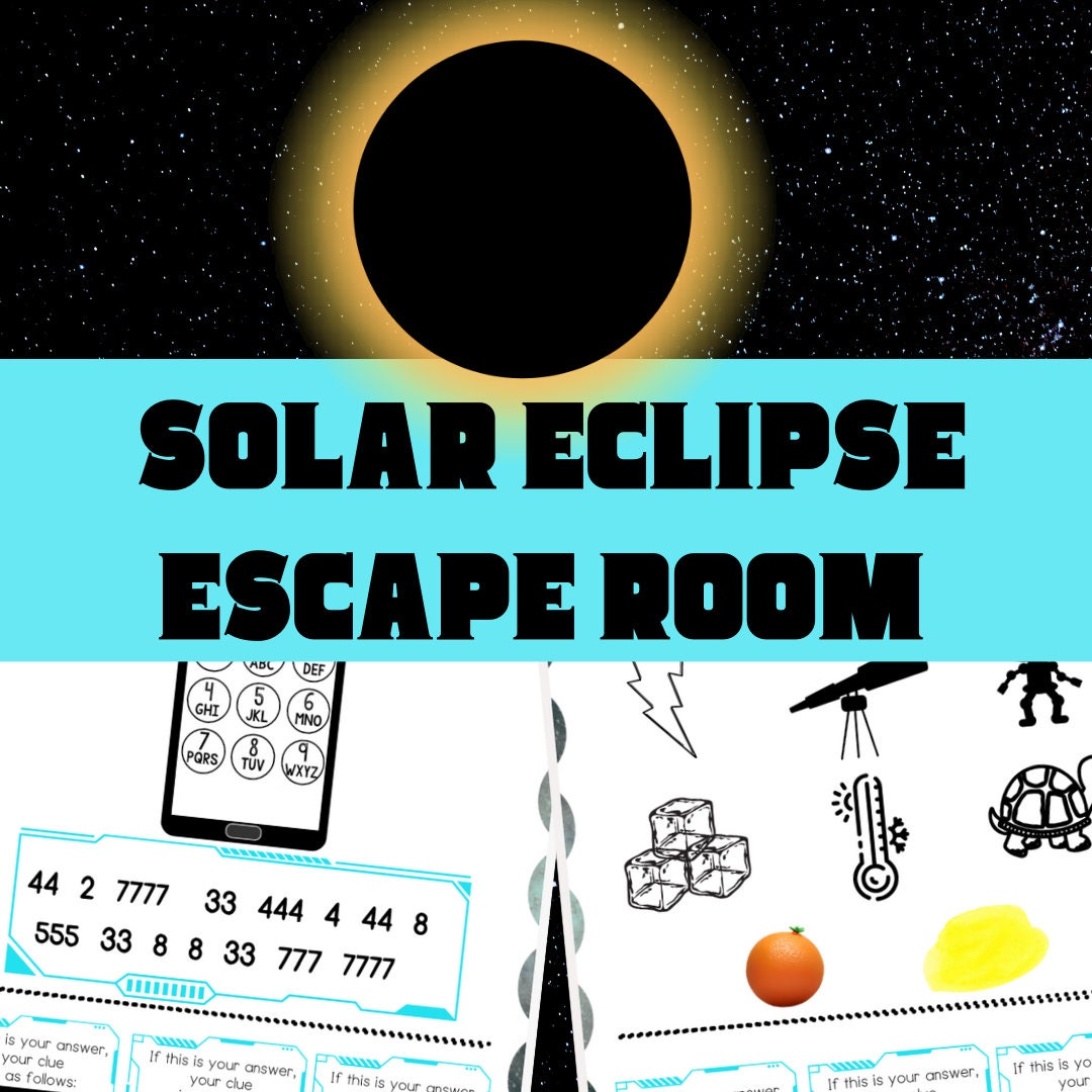 Solar Eclipse Escape Room Printable at Home Escape Room - Etsy