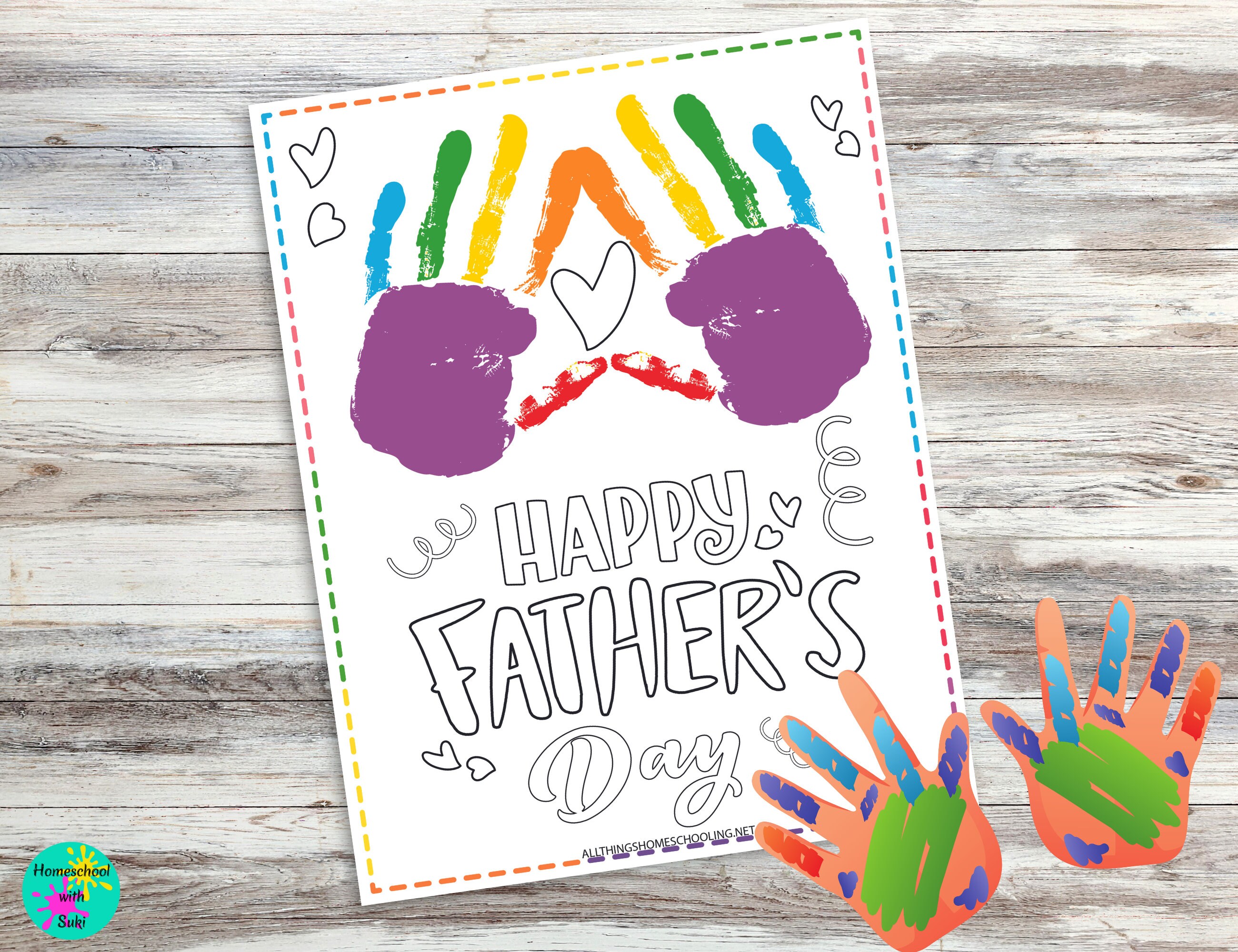 10 Fathers Day Handprint Craft Bundle, Gift for Dad, First Fathers Day ...