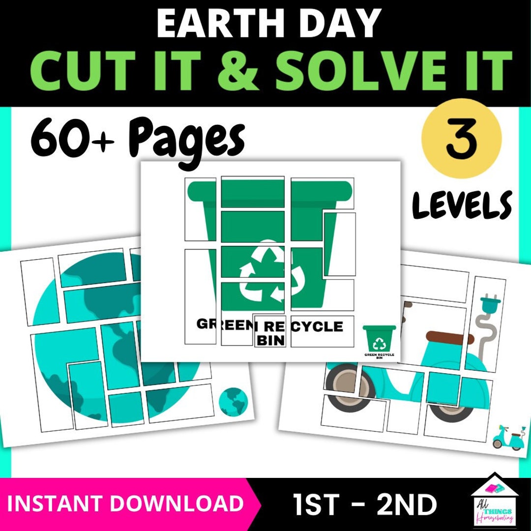 Earth Day Activities for Kids, Earth Day Printable Puzzle Games for 1st ...