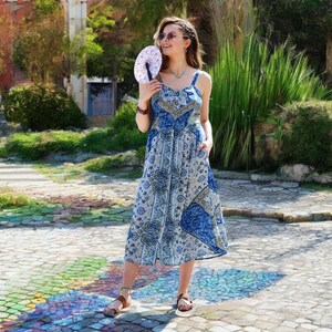 Dandelion Buttoned Floral Pattern Summer Dress With Pockets - Etsy
