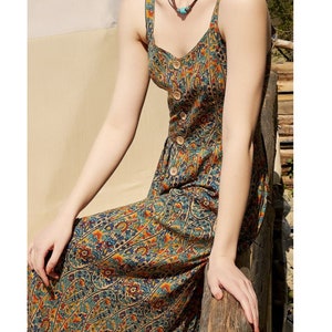 Dandelion Buttoned Floral Pattern Summer Dress With Pockets - Etsy