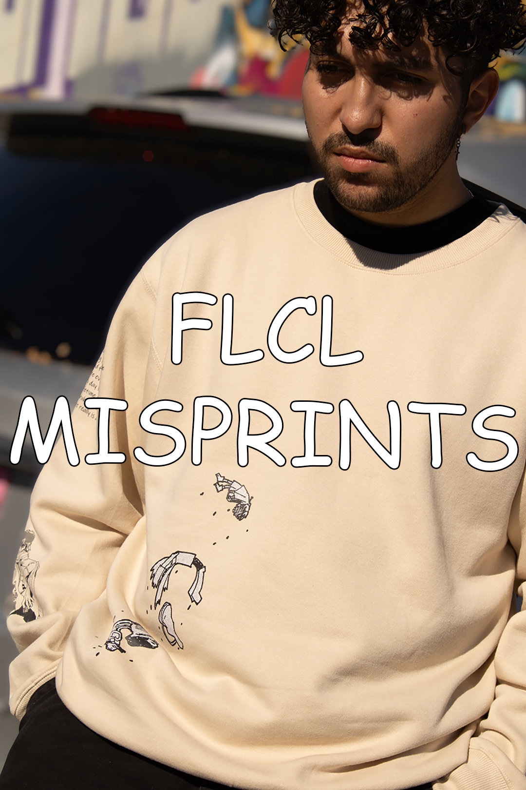 MISPRINT FLCL Premium Heavyweight Crewneck Haruko Anime Anime Clothing ...