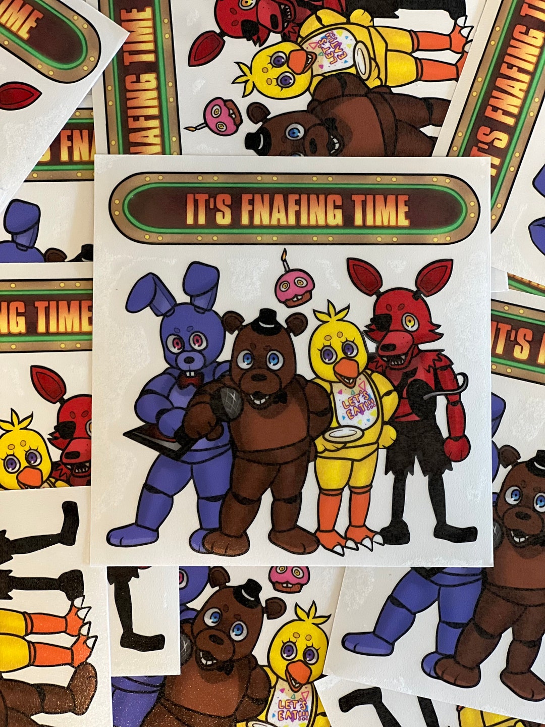 FNAFING TIME Sticker Bonnie Sticker Fnaf Sticker Joke Sticker Chica ...