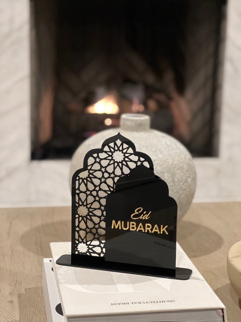 Acrylic Ramadan/eid Mubarak Sign | Geometric Arch Table Decor - Etsy