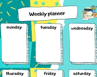 Printable Weekly Planner & Power Hour Checklist - Etsy