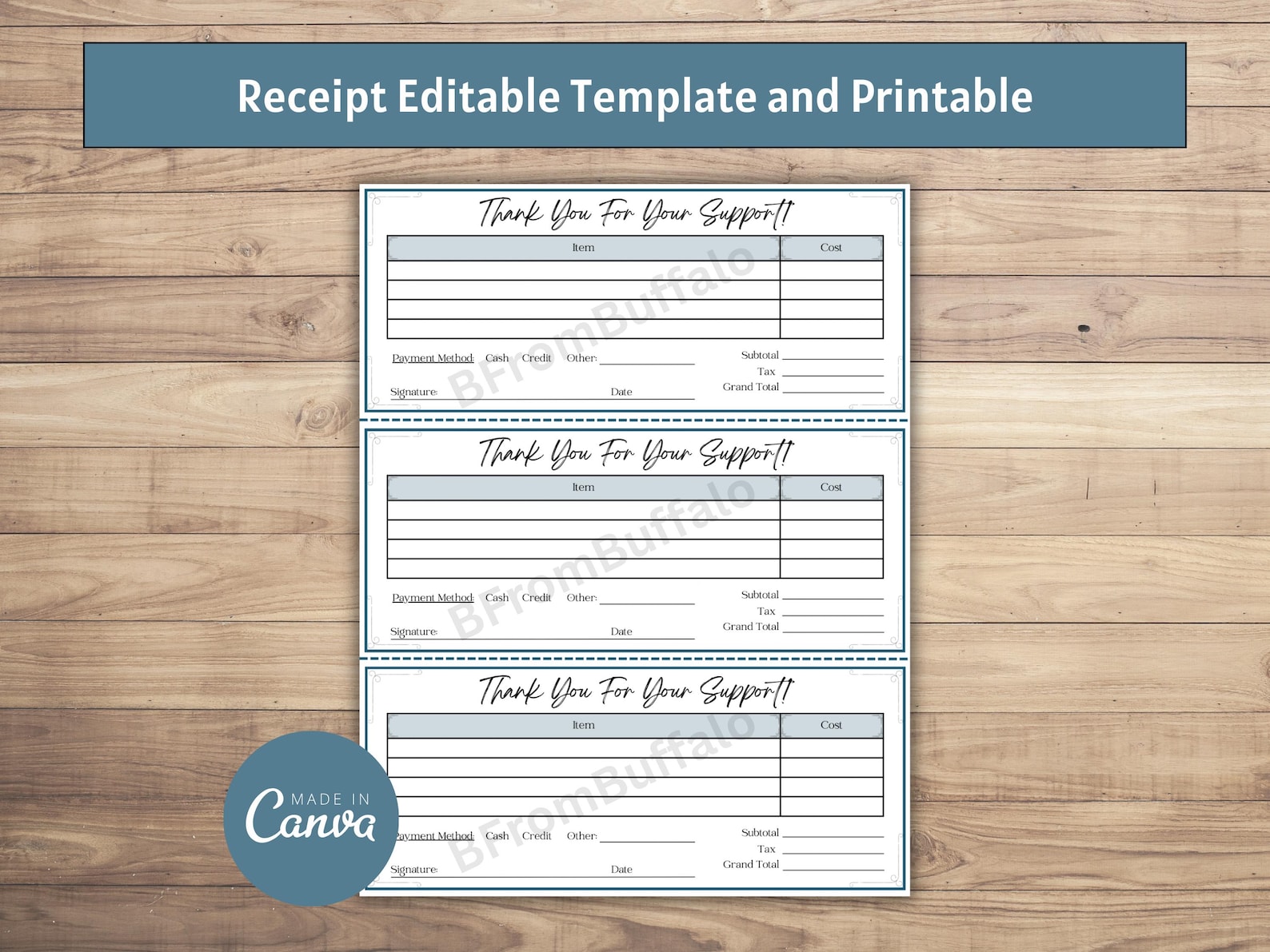 Itemized Receipt, Donation Receipt, Simple Receipt, Receipt Canva, Cash Receipt Template ...