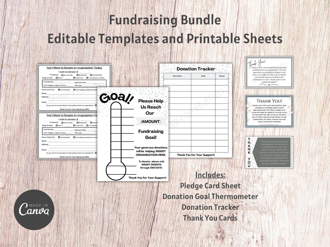 Donation Pledge Card, Pledge Card, Donation Goal, Fundraiser ...