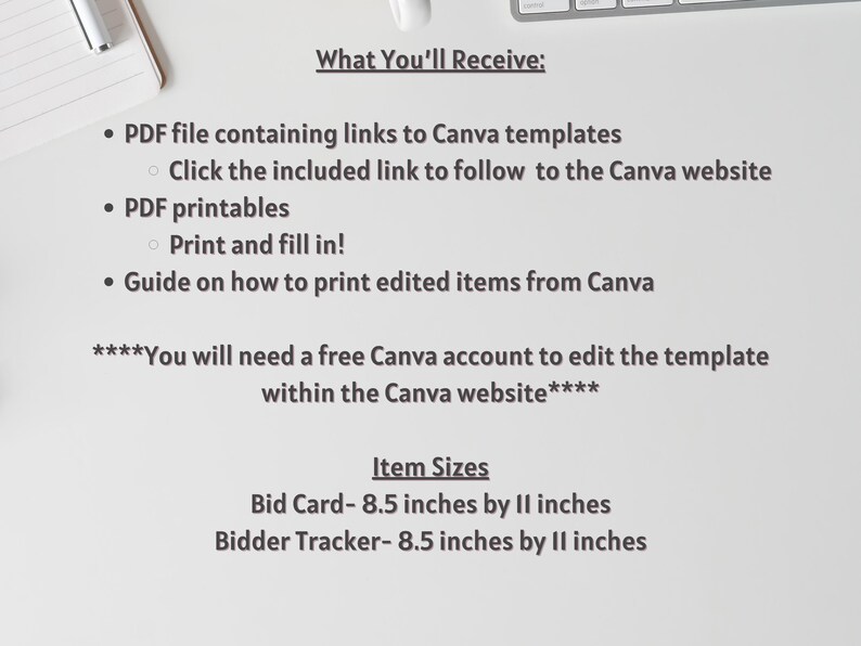 Auction Bid Card, Auction Bid Numbers, Silent Auction Forms, Auction ...