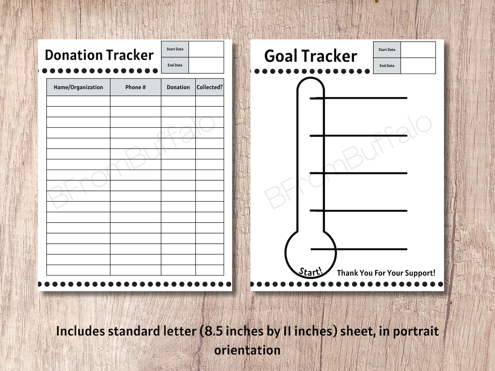Fundraiser Goal Tracker: Donation Thermometer (canva Template) - Etsy