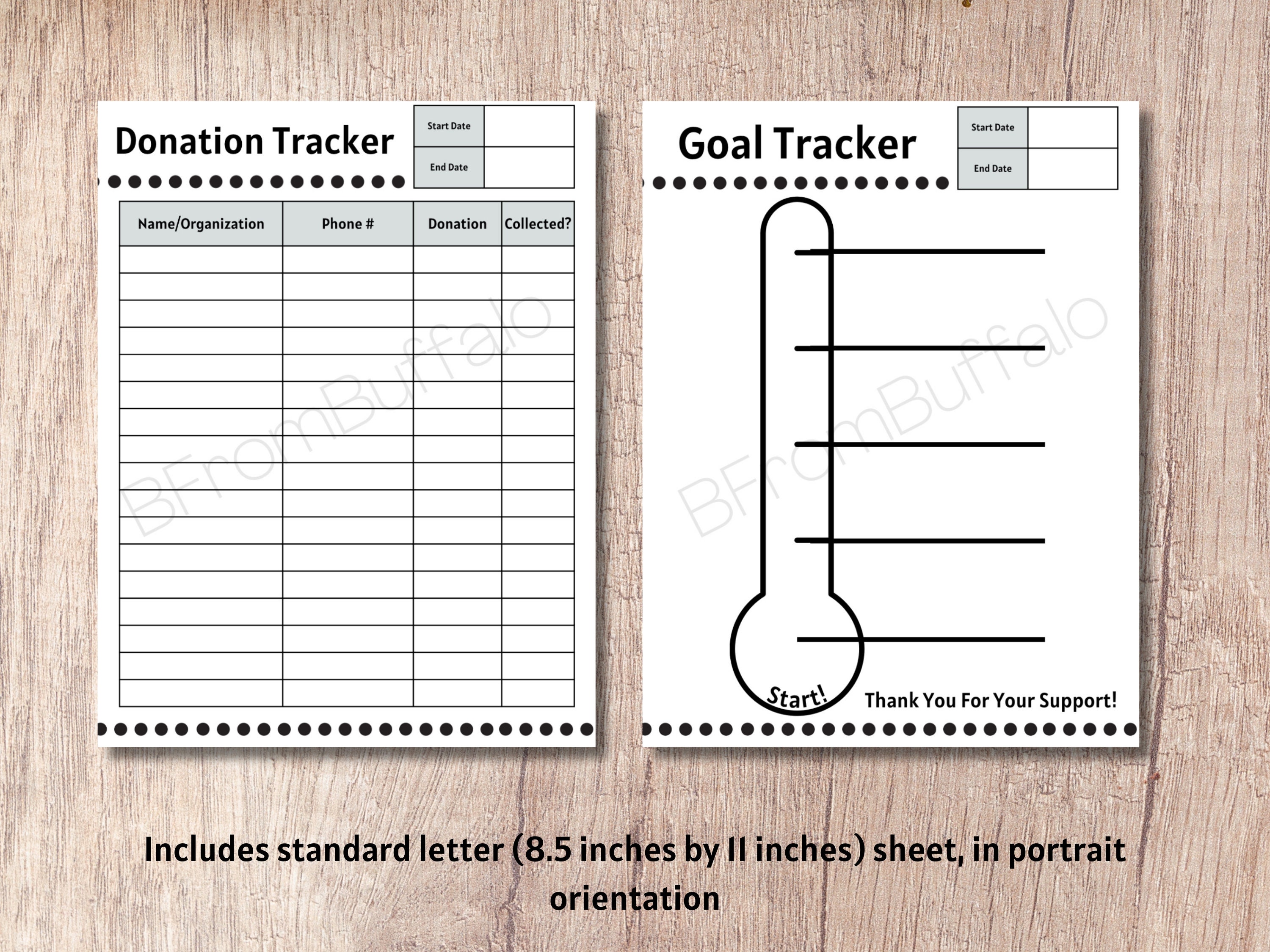 Donation Tracker, Donation Tracker Printable, Donation Log, Fundraiser ...