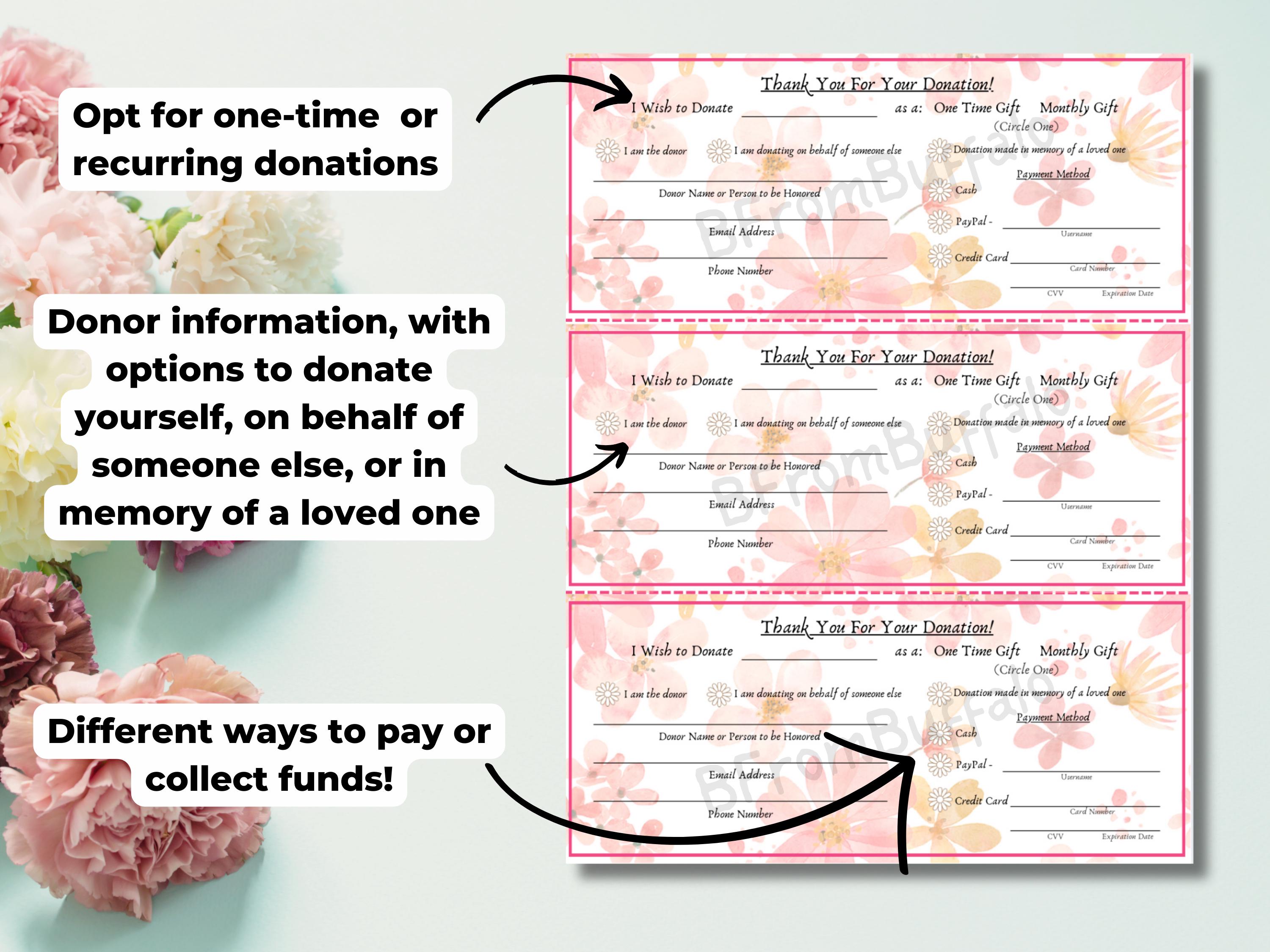 Donation Pledge Card, Pledge Card, Non Profit Donation, Pledge Card ...