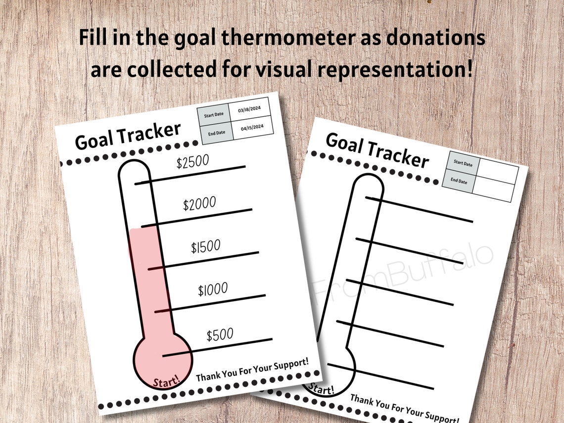 Donation Tracker, Donation Tracker Printable, Donation Log, Fundraiser ...