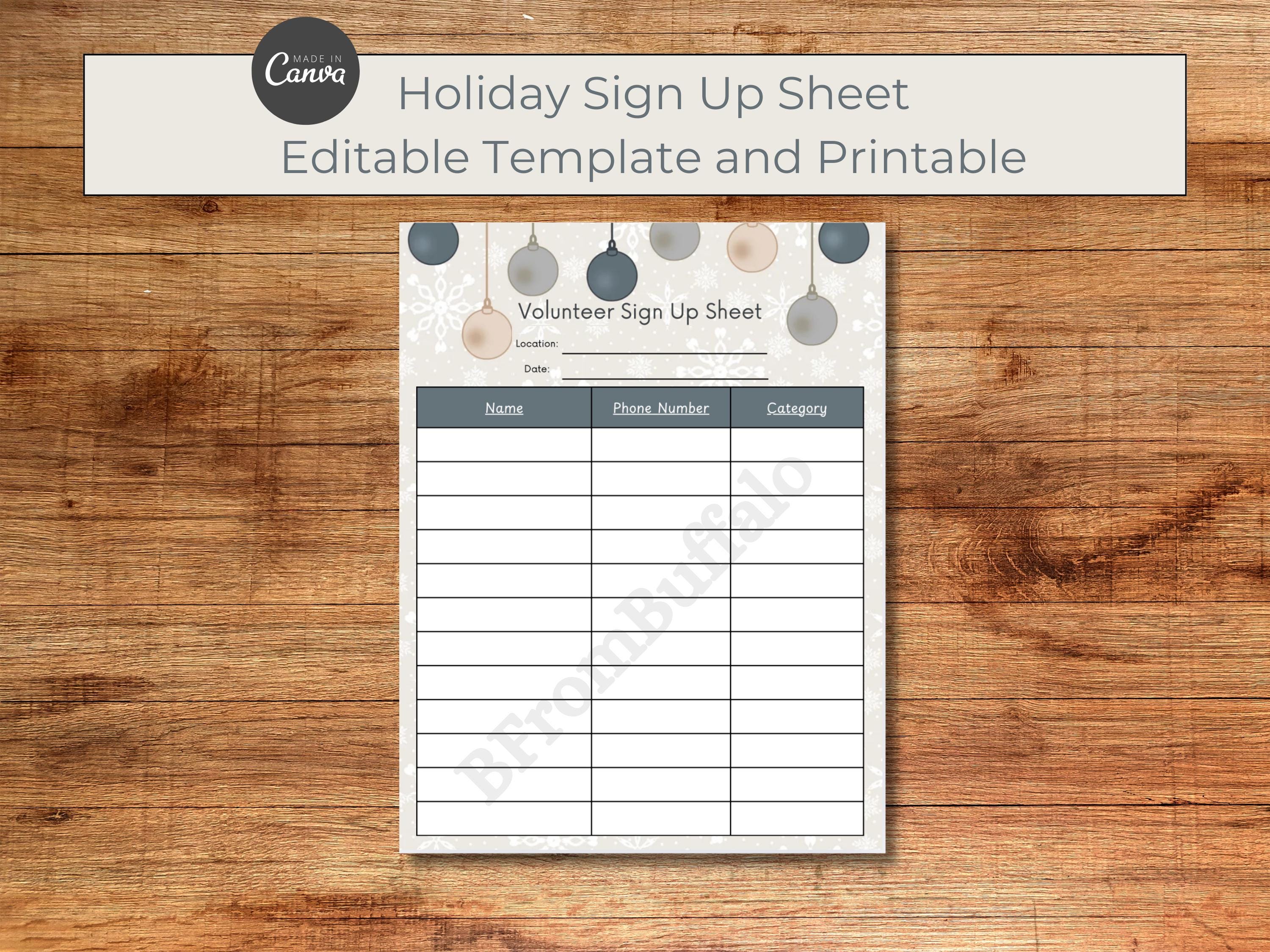 Committee Sign Up Sheet Template 40 Sign Up Sheet / Sign In Sheet