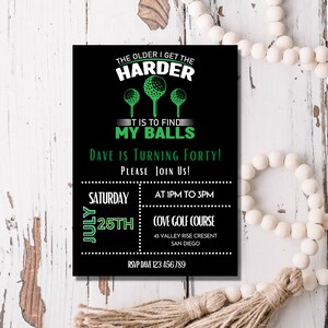 Golf Birthday Invitation, Golf Birthday Invite, Golf Party Invitation ...