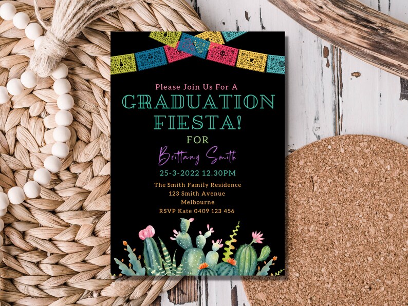 Mexican Invitation, Graduation Invitation, Fiesta Invitation ...