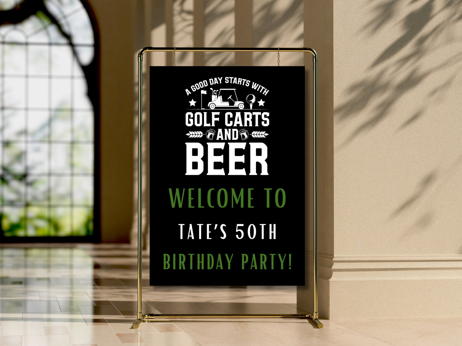 Golf Birthday Party Welcome Sign Editable Template, Golf Party Welcome ...