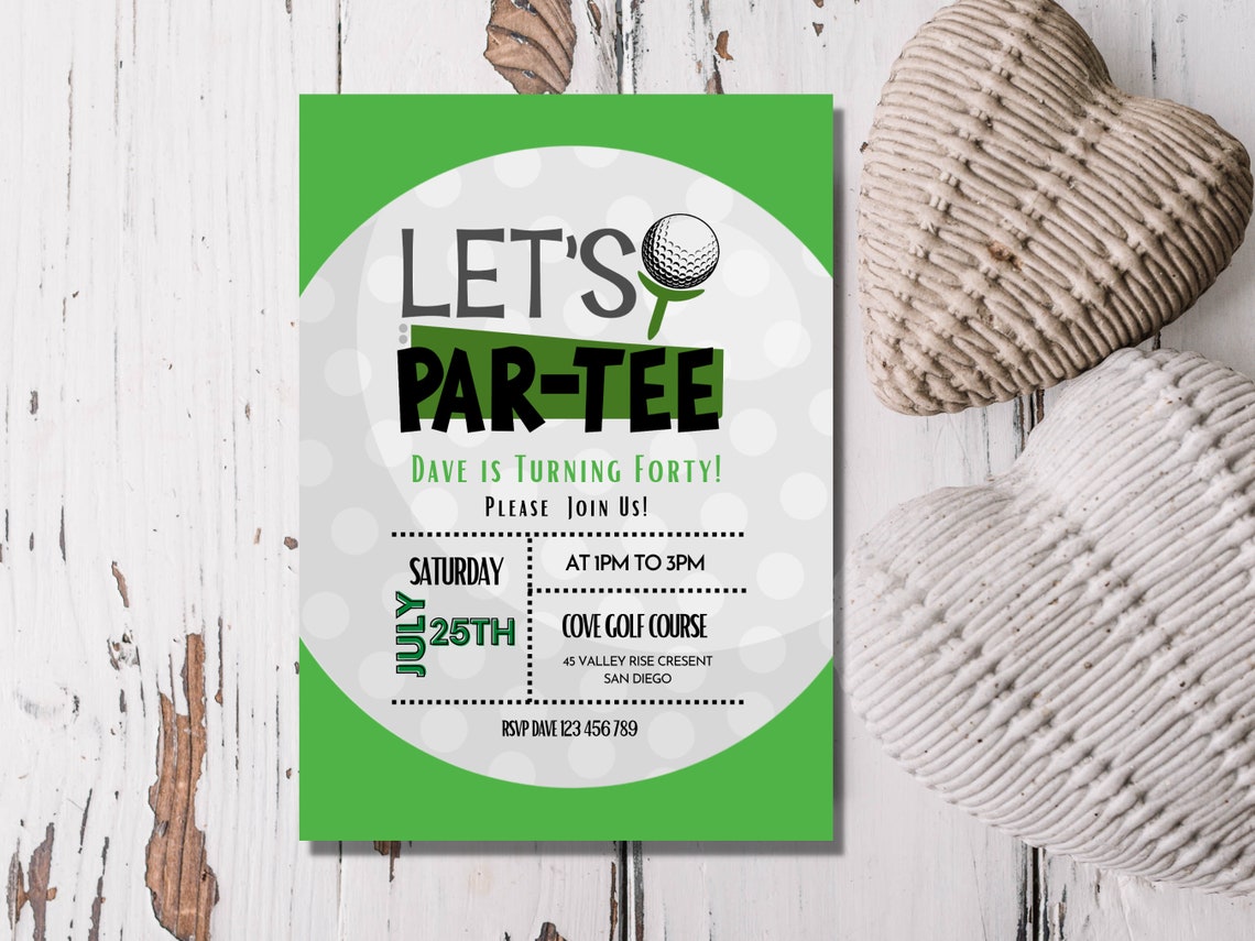 Golf Birthday Invitation, Golf Birthday Invite, Golf Party Invitation ...