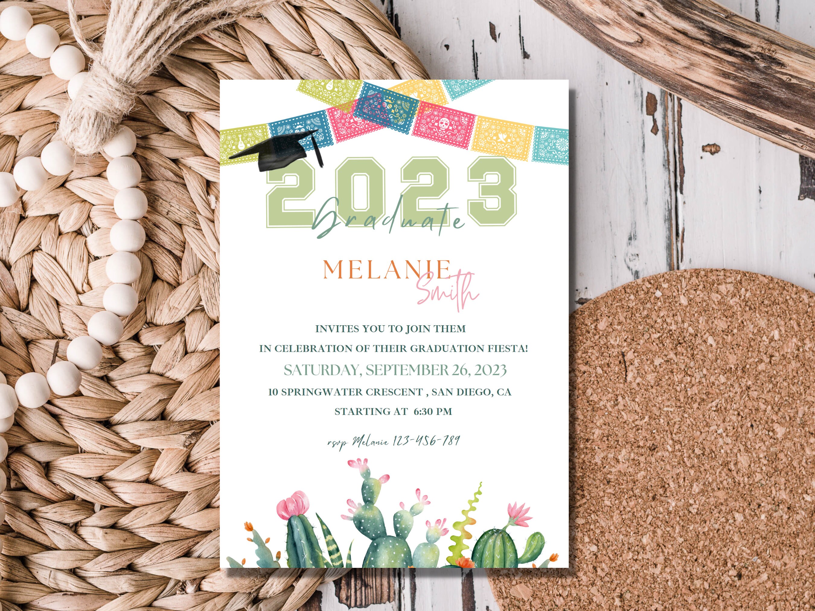 Mexican Invitation, Graduation Invitation, Fiesta Invitation ...