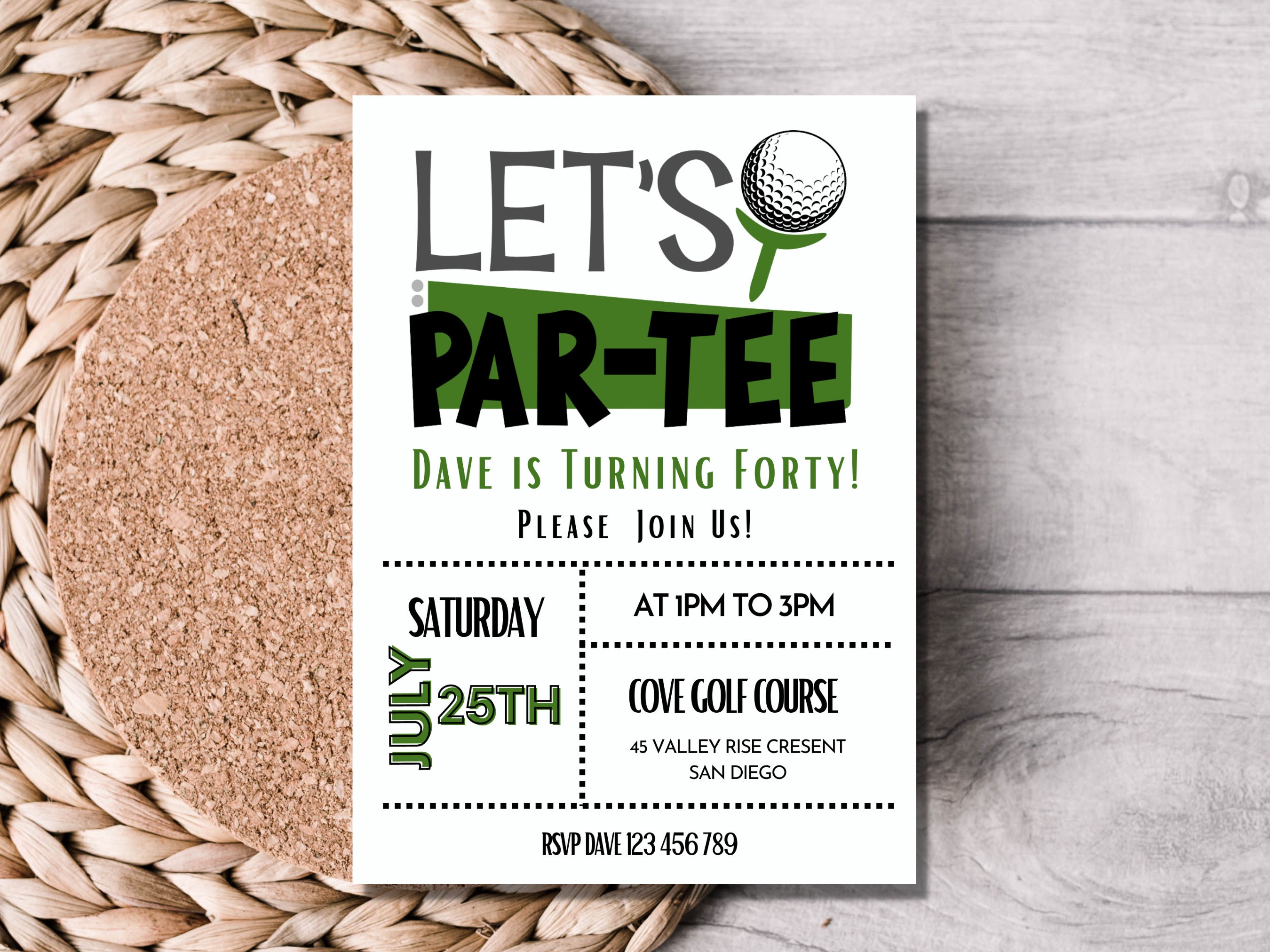 Golf Birthday Invitation, Golf Birthday Invite, Golf Party Invitation ...
